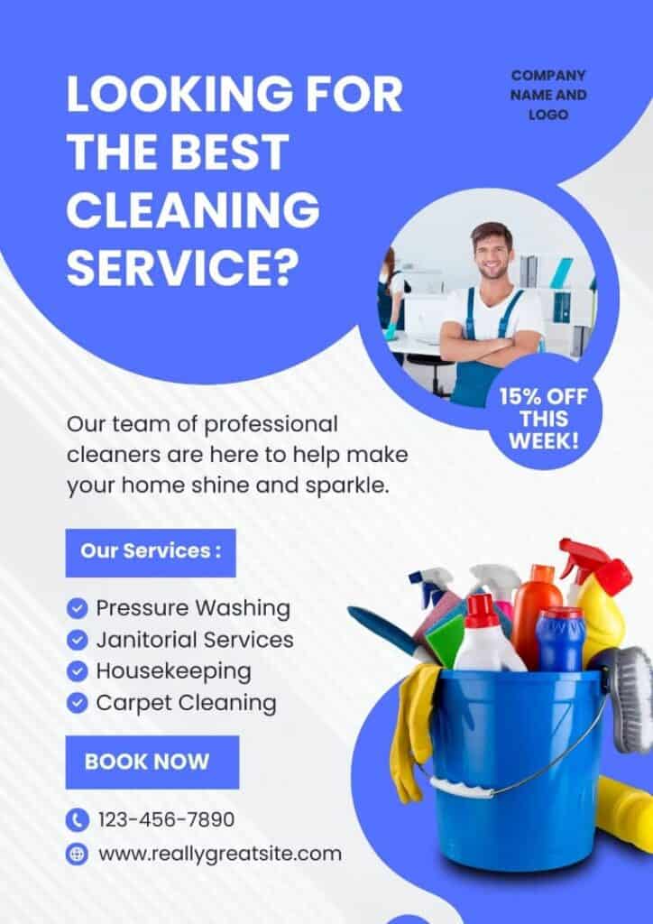 This Is What to Put On A Cleaning Service Flyer (7 examples)